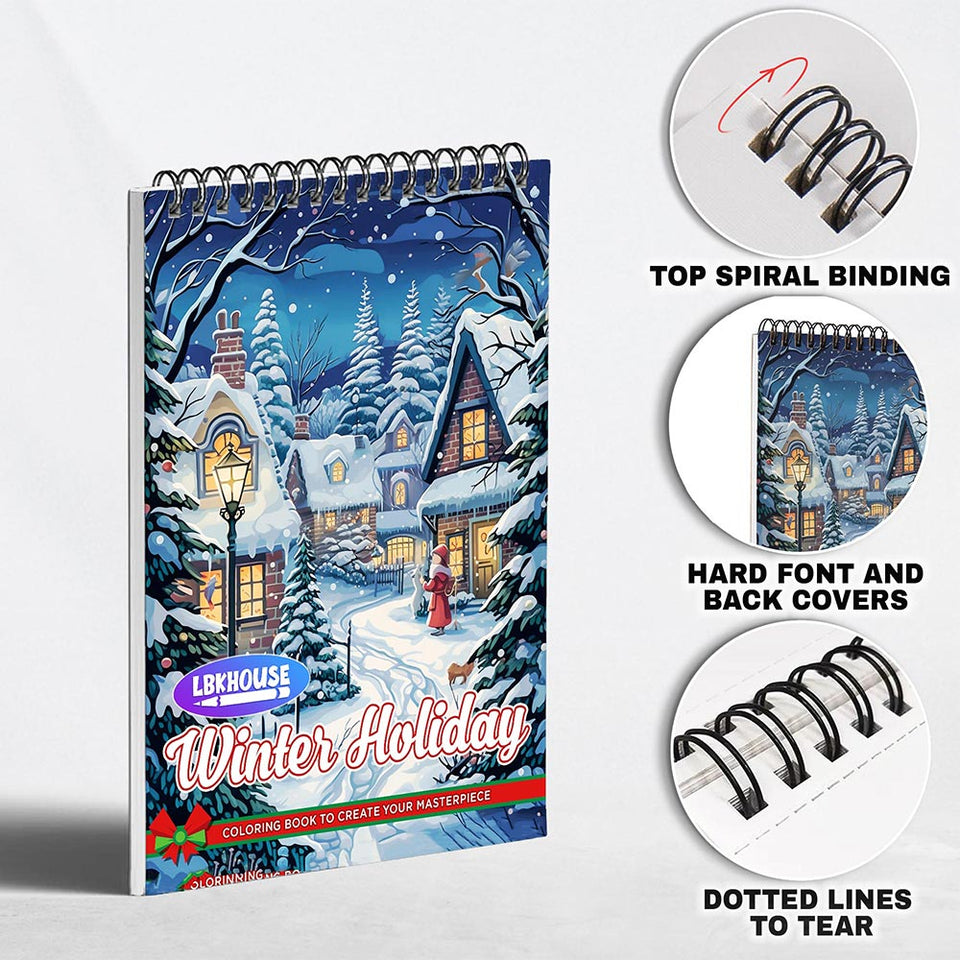 winter holiday coloring book