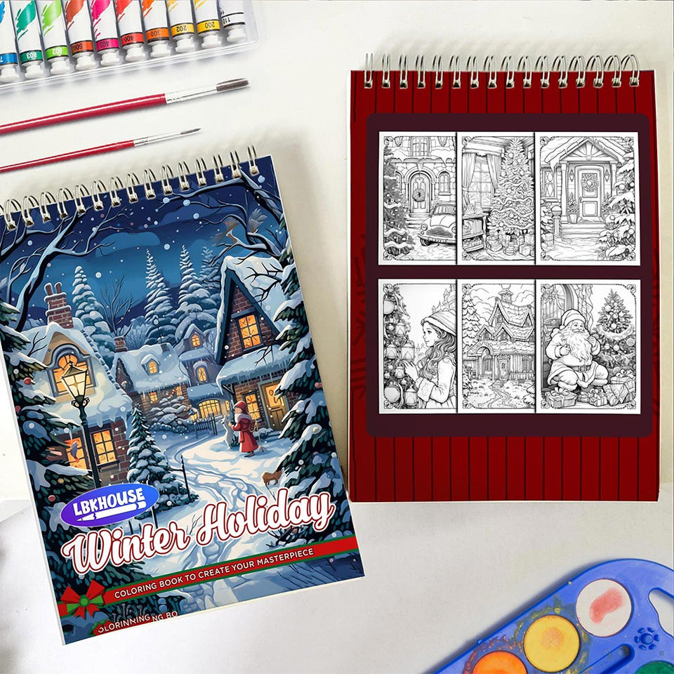winter holiday coloring book