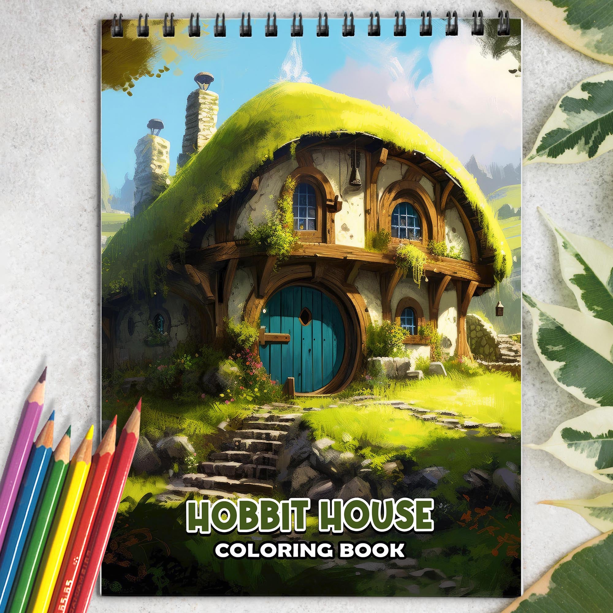 Hobbit House Spiral-Bound Coloring Book: Delight in 30 Whimsical Hobbi ...