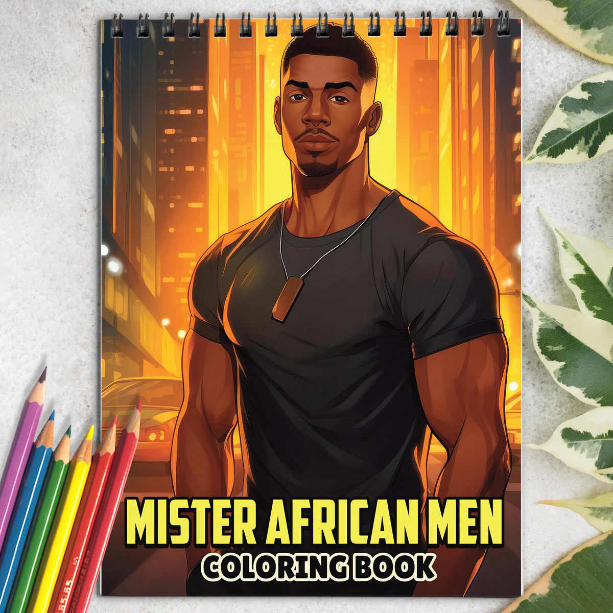 Mister African Men Spiral Bound Coloring Book: 30 Entertaining Colorin ...