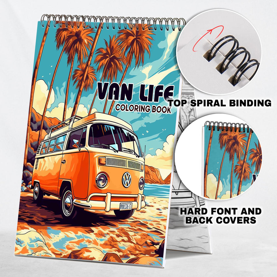 Van Life Coloring Book: Unleash Your Creativity with 30 Van Life Color ...
