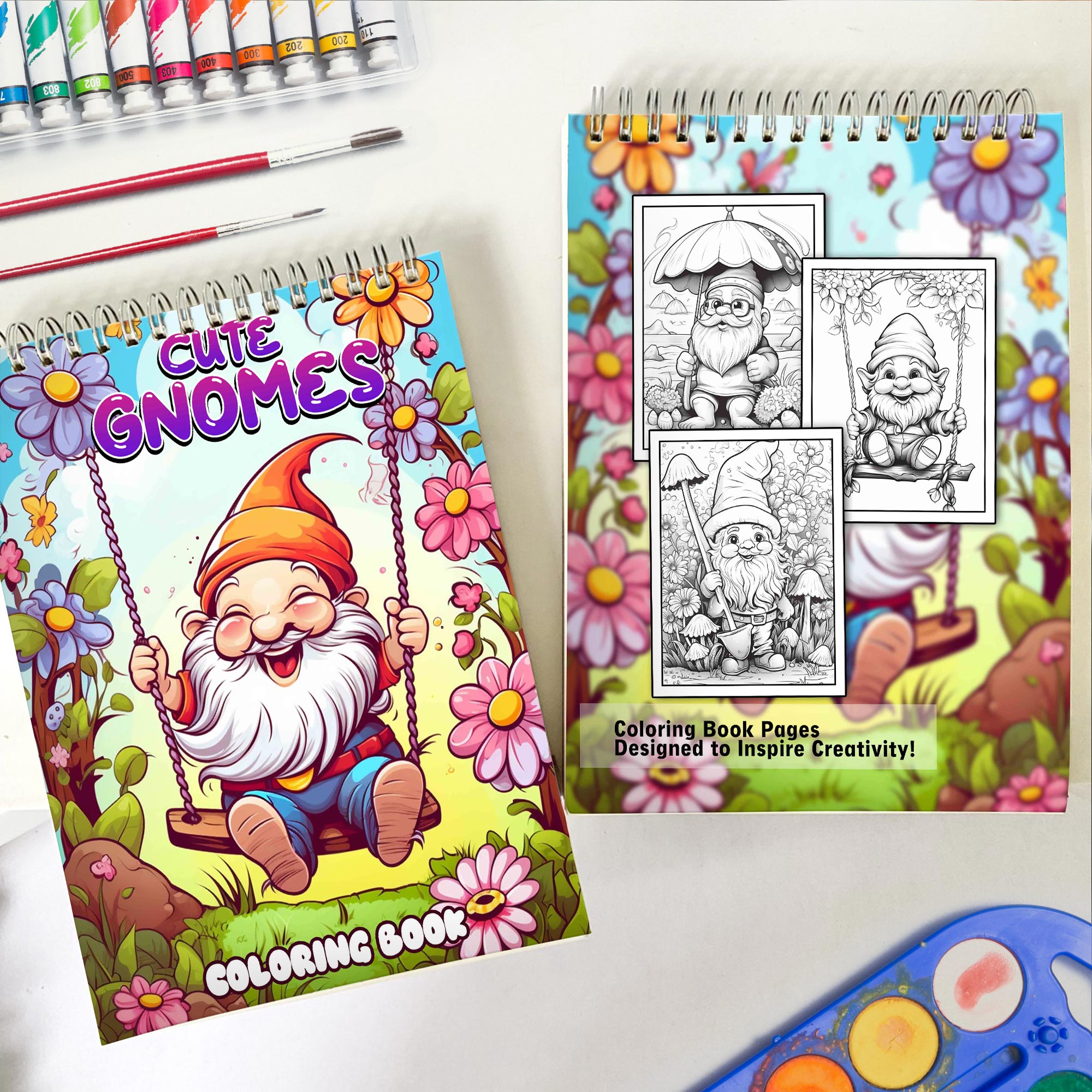 Cute Gnomes Coloring Book: Explore 30 Intriguing Coloring Pages, Depic ...