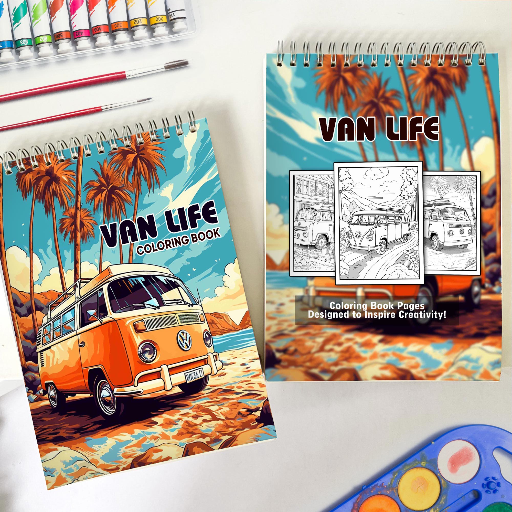 Van Life Coloring Book: Unleash Your Creativity with 30 Van Life Color ...