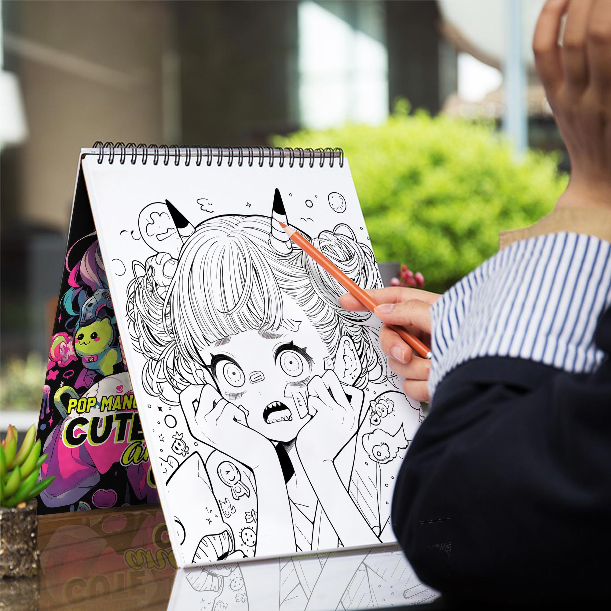 Pop Manga Cute And Creepy Coloring Book: Embrace the Artistic Journey ...