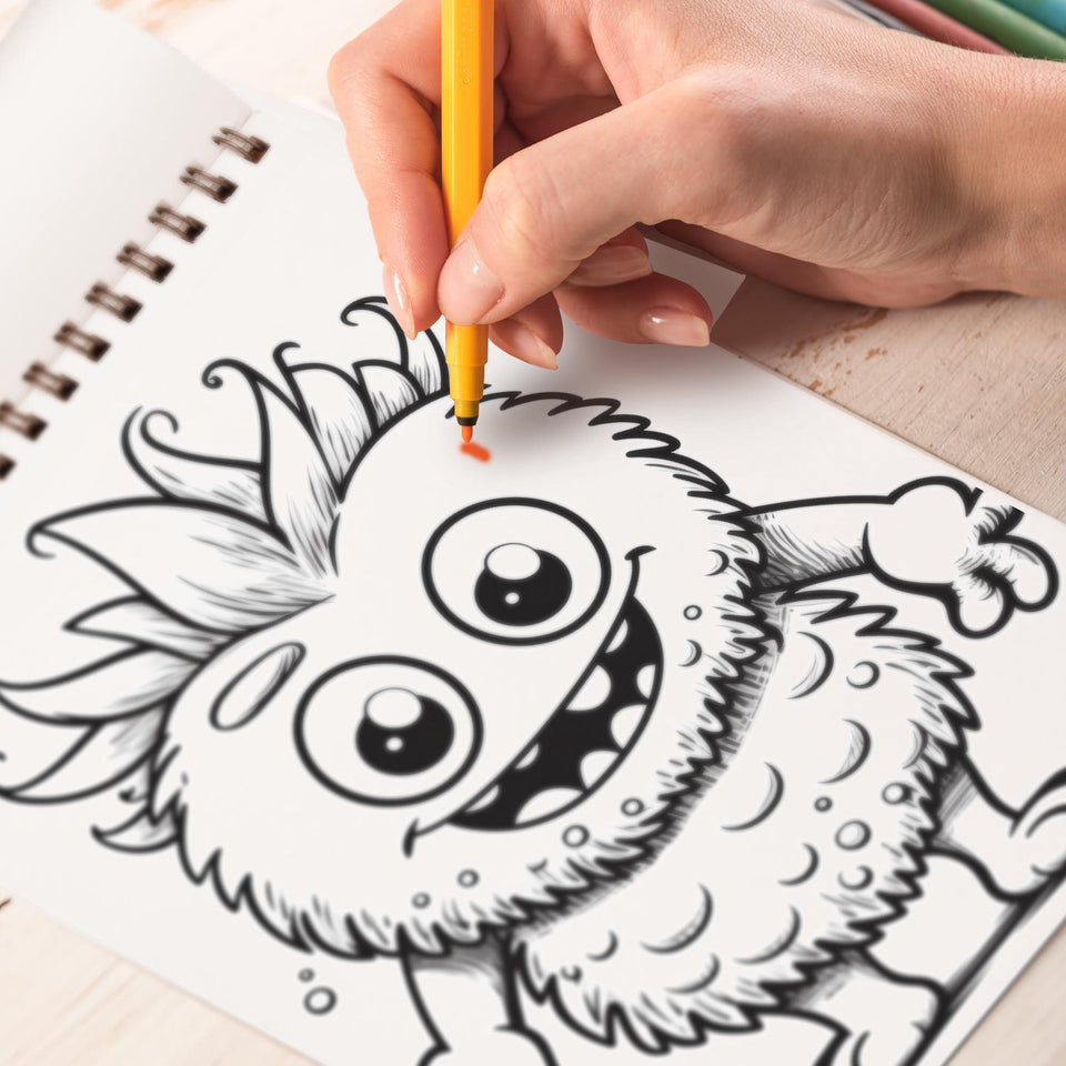 Monster Fruits Spiral Coloring Book: Discover 30 Captivating Coloring ...