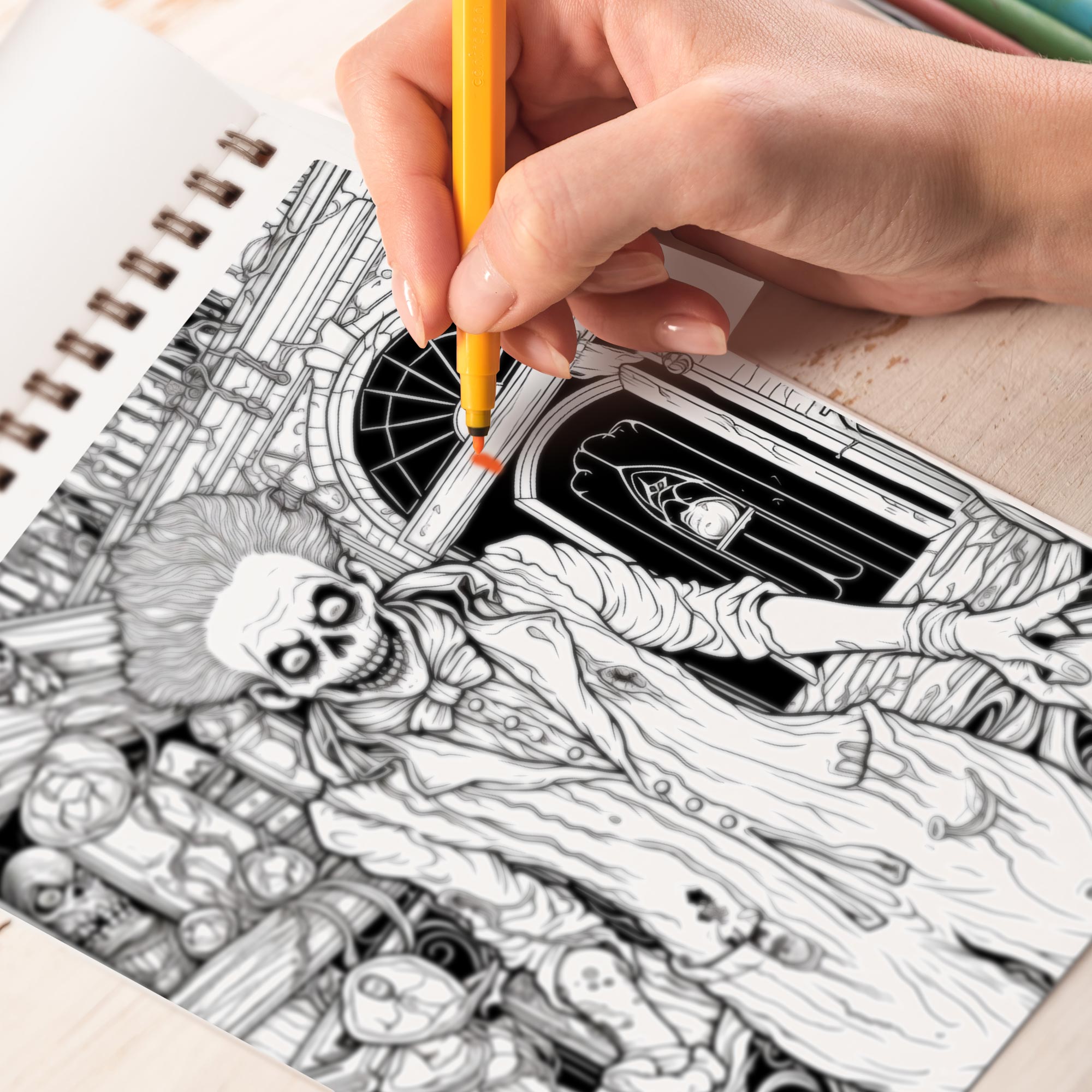 Worst Nightmares Spiral Coloring Book: 30 Coloring Pages of Sinister N ...