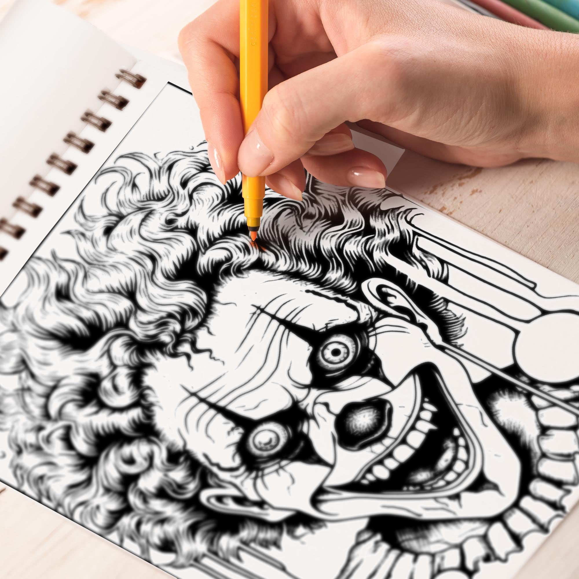 Disturbing Horror Whimsy Spiral Bound Coloring Book: Immerse Yourself ...