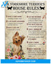 A Yorkshire Terrier Yorkie's house rules poster – Azhobbyshop