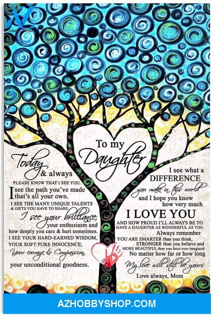 Customized To My Daughter Vertical Poster – Azhobbyshop